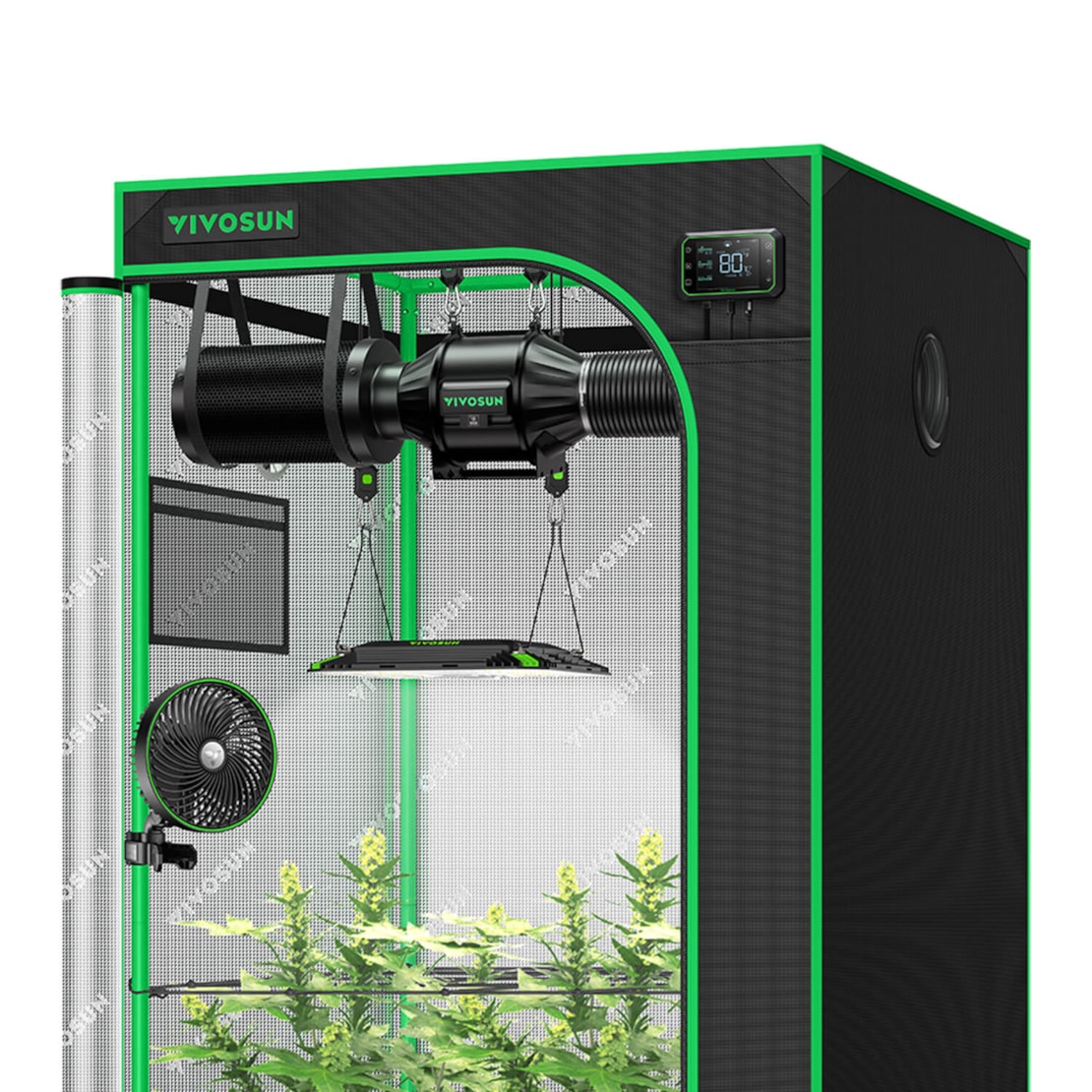 Smart Grow Tent Kit GIY-SGS-27 Pro 2.7x2.7, 2-Plant Complete System ...
