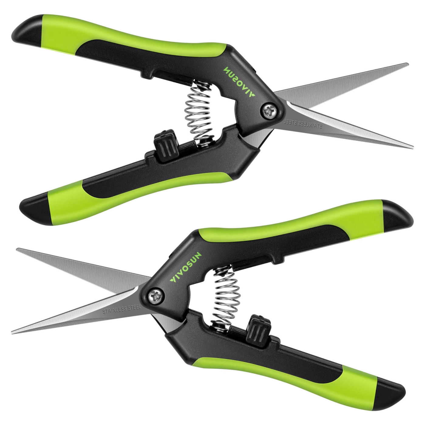 Gardening Hand Pruner Pruning Shear with Straight Stailess Steel Blades ...