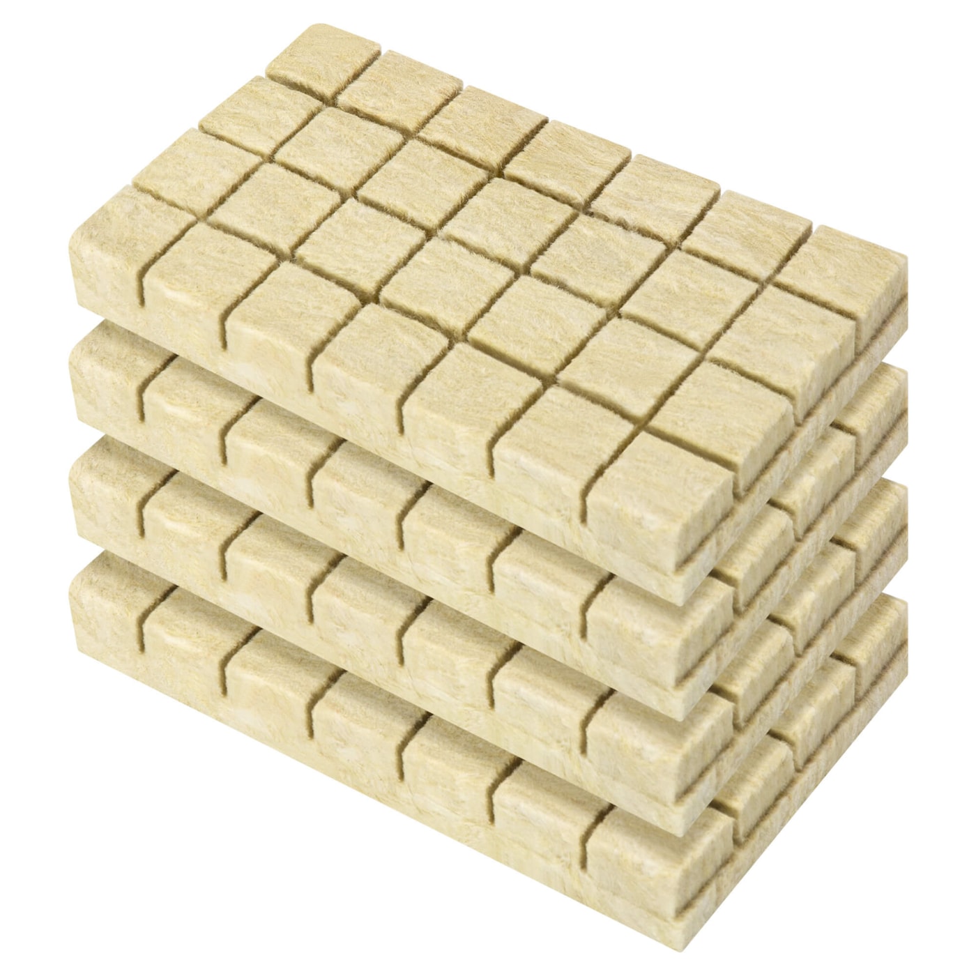 1.6" Rockwool Grow Cubes, 4 Sheets of 112 Plugs