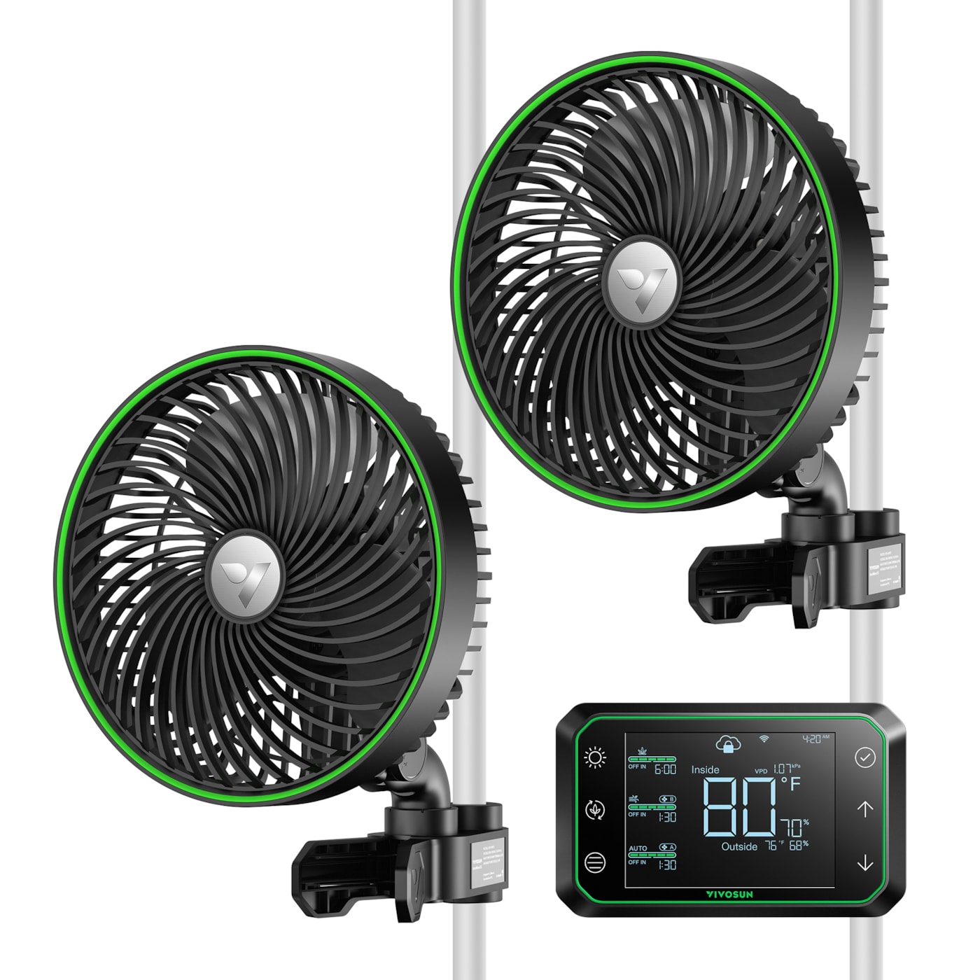 AeroWave E6 Clip-on Fan, EC Motor, Auto Oscillation Air Circulator For ...