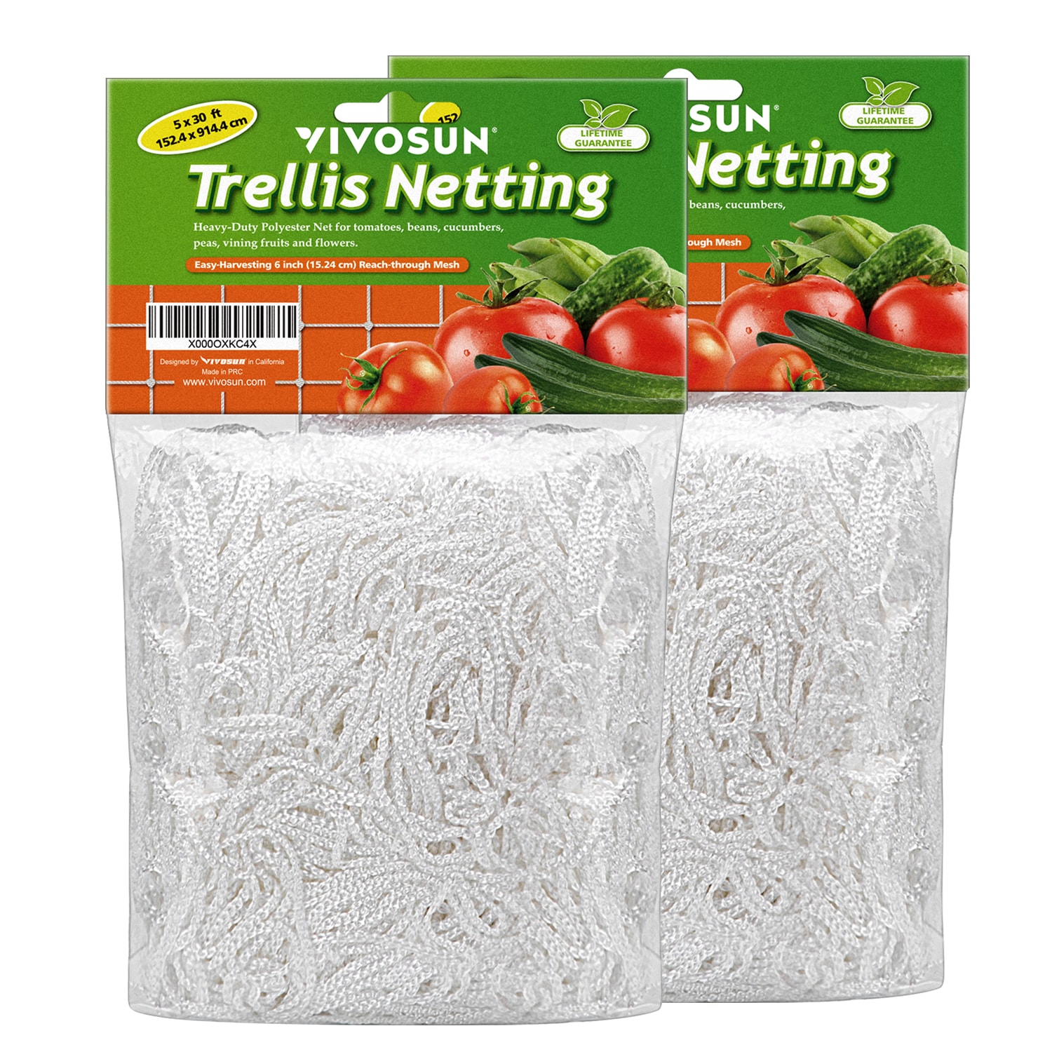 Vivosun 5 x 30 ft. Plant Trellis Netting, Heavy-Duty Polyester Grow Net ...