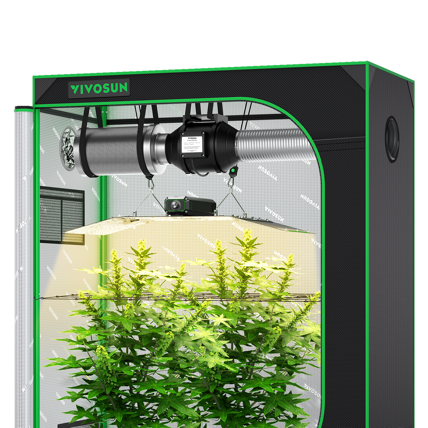 Starter Grow Tent Kit, 4 × 2ft 2-Plant System, WiFi-Controlled Grow ...