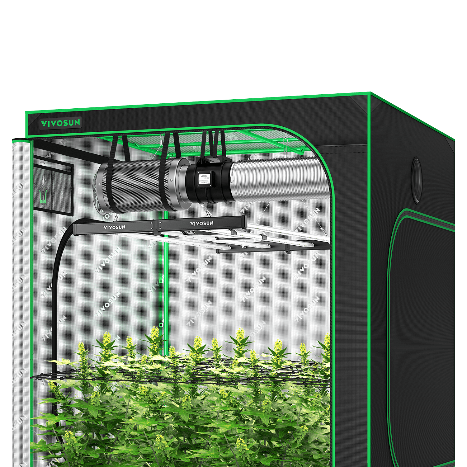 Standard Grow Tent Kit GIY-55FL 5x5, 6-Plant Complete System, with 645W ...