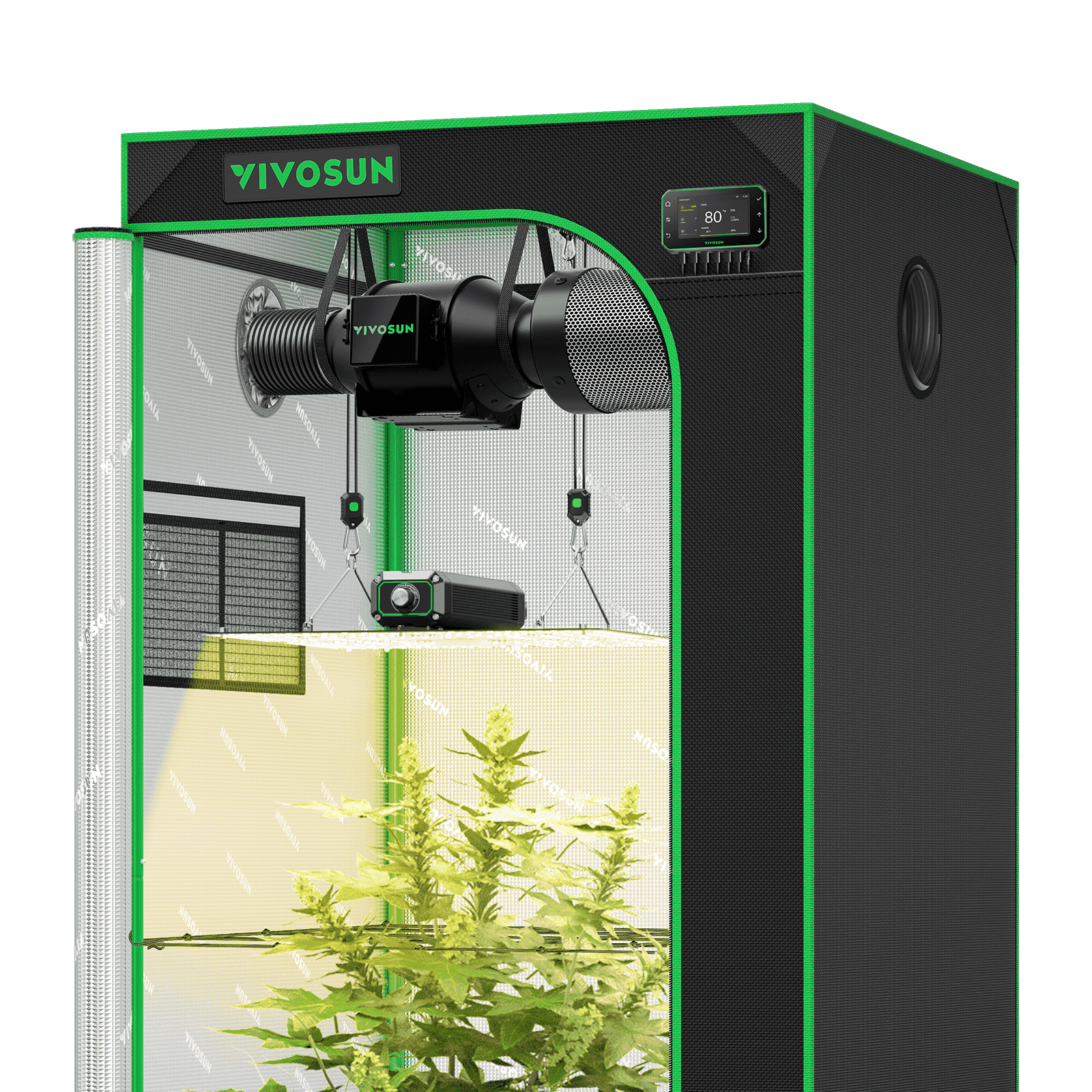 Smart Grow Tent Kit, 2.7 × 2.7ft 2-Plant System, WiFi-Integrated ...