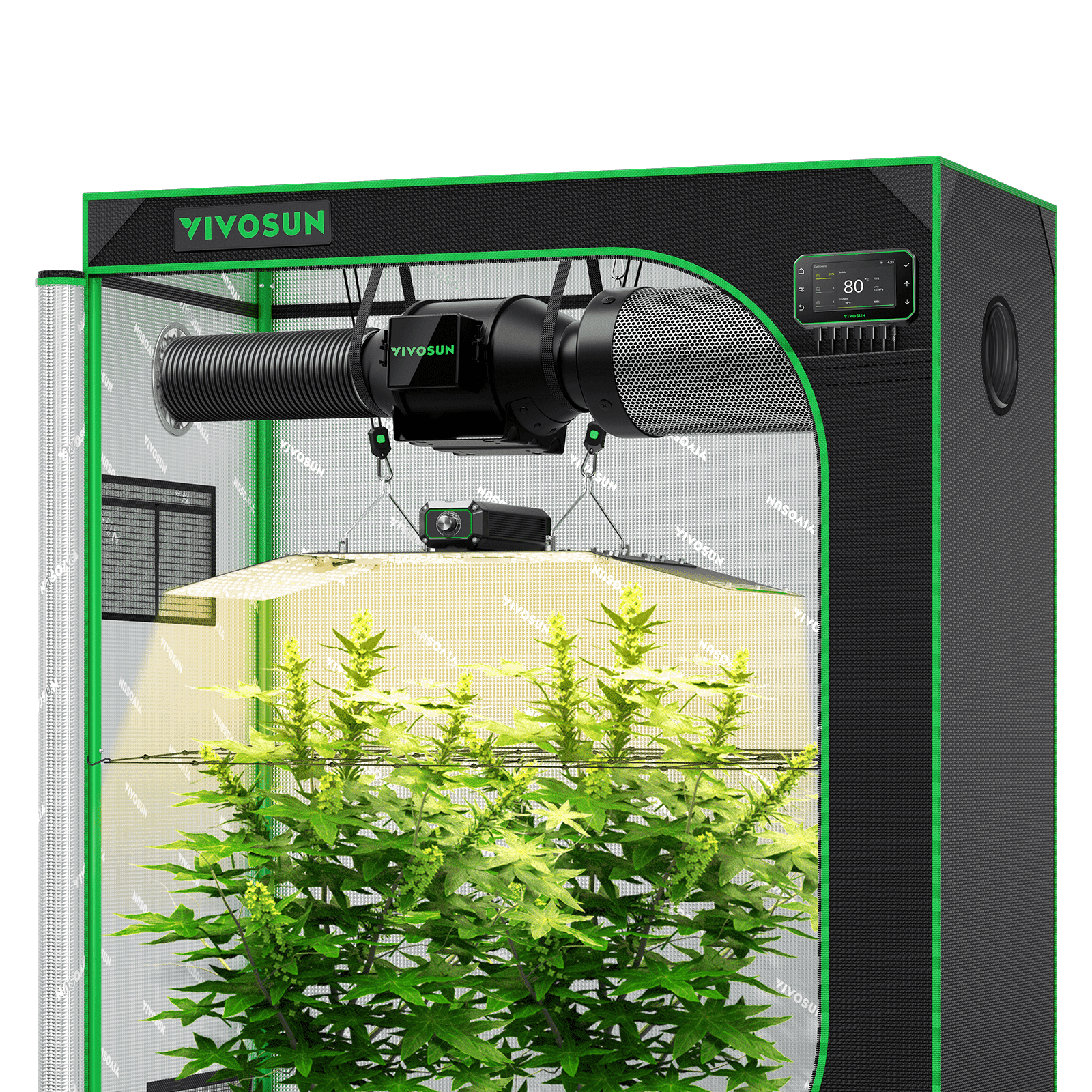 Smart Grow Tent Kit, 4 × 2ft 2-Plant System, WiFi-Integrated Automatic ...