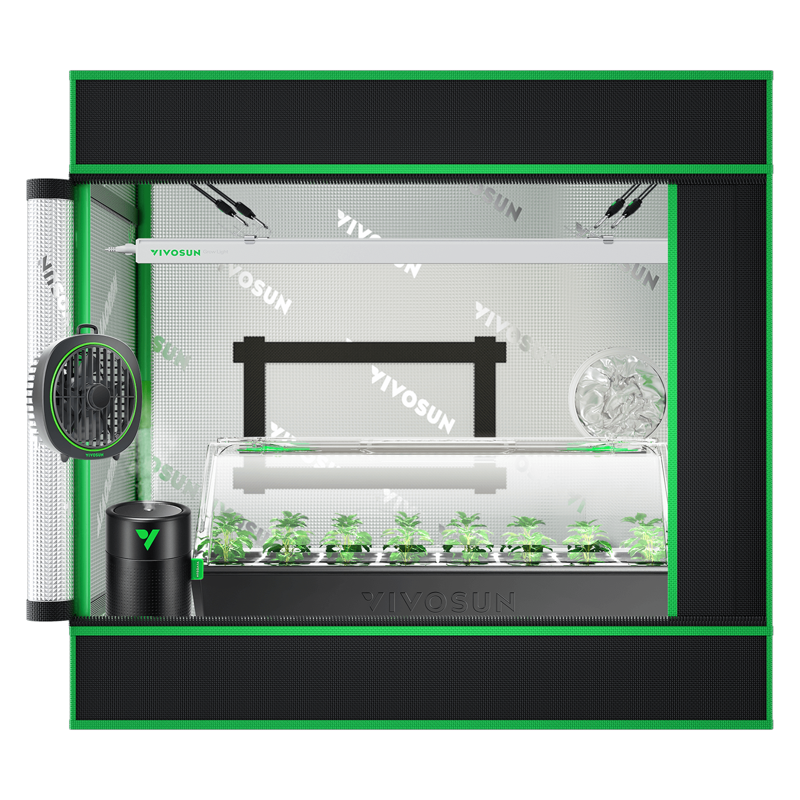 Clone Tent Kit 20″x14″x21″, with LED Linear Grow Light, Seed Starter ...