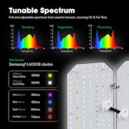 AeroLight Wing AW200 Tunable Spectrum LED Grow Light 200W, with ...