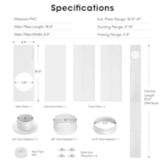 Window Duct Kit, Portable AC Window Seal Kit, Fit with 4”/6” Ducting ...