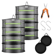4-Layer Mesh Drying Rack with Hanging Design 2ft 2 Pack
