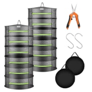 6-Layer Mesh Drying Rack with Hanging Design 2ft 2 Pack