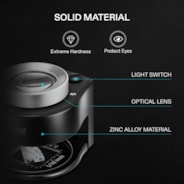 30X Rechargeable Loupe Magnifier with Optical Glass Lens and Lights