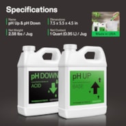 pH Up & pH Down Kit, Liquid Fertilizer for All Plants and All Growing Systems, 1 Quart Each