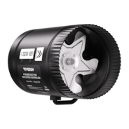 Inline Booster Duct Fan 4” 100 CFM, Black