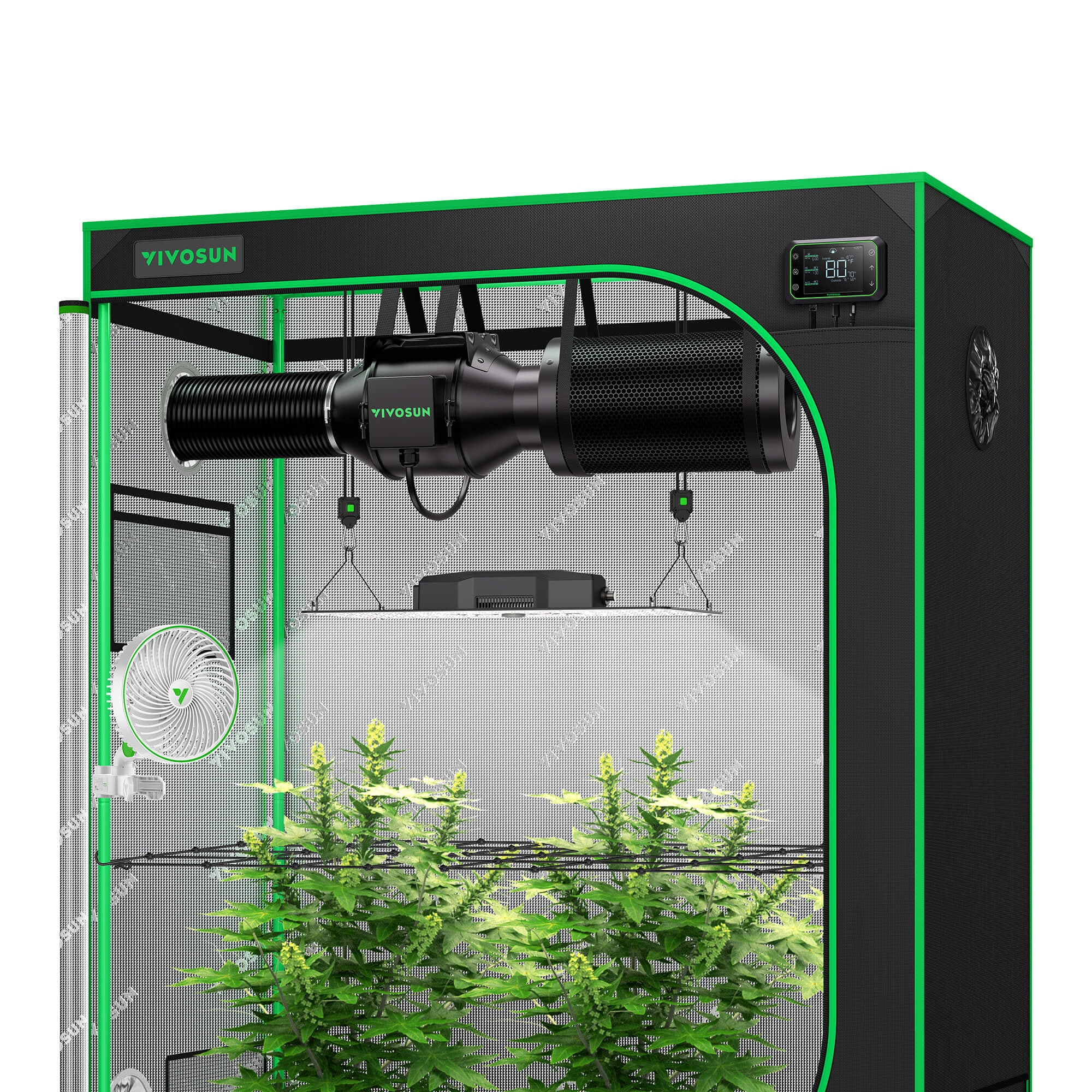 Smart Grow Tent Kit GIY-SGS-42 Lite 2x4, 2-Plant Complete System, with ...