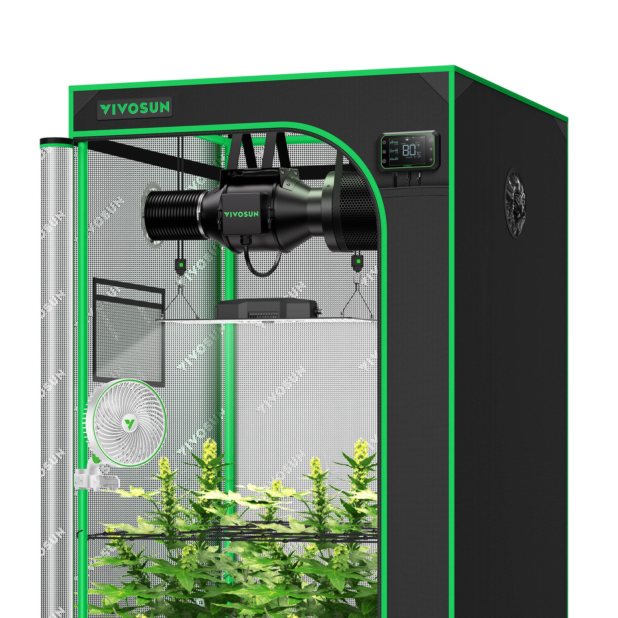 Smart Grow Tent Kit GIY-SGS-33 Lite 3x3, 3-Plant Complete System, with ...