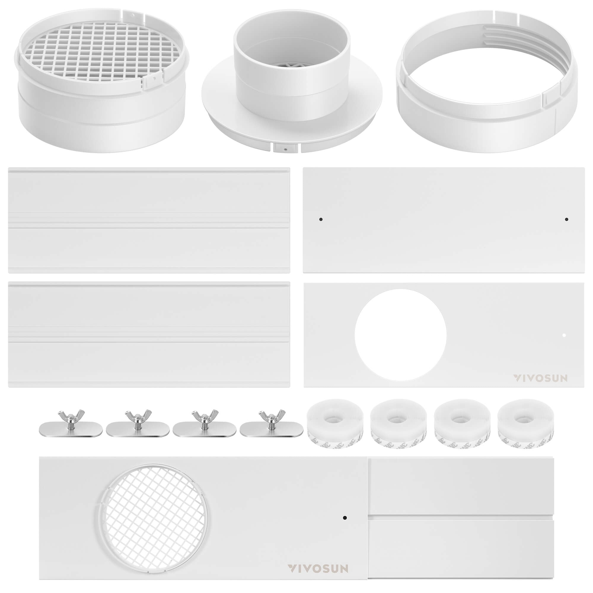 Window Duct Kit, Portable AC Window Seal Kit, Fit with 4”/6” Ducting ...