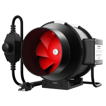 VIVOSUN 6 Inch 390 CFM Inline Fan with Speed Controller, 6 Inch Carbon ...